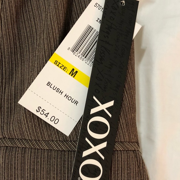 XOXO | Tops | Nwt Xoxo Brown Striped Blazer | Poshmark